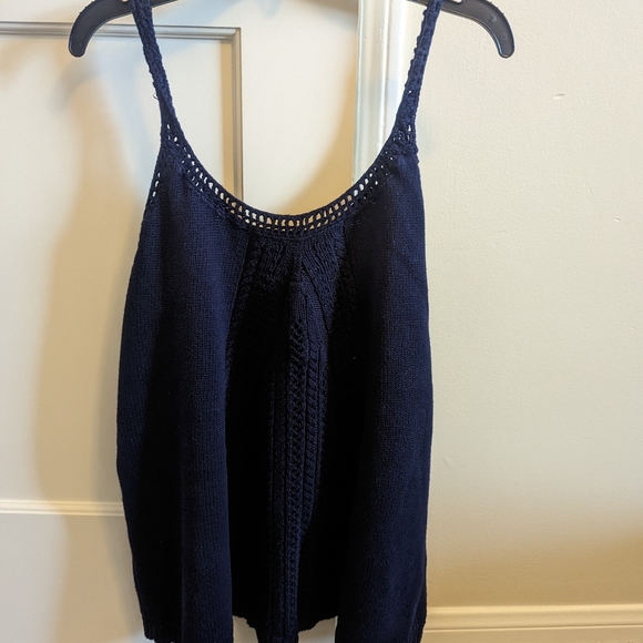 Soho | Tops | Soho Nyco Navy Blue Loose Fitting A Line Soft Knit Tank ...